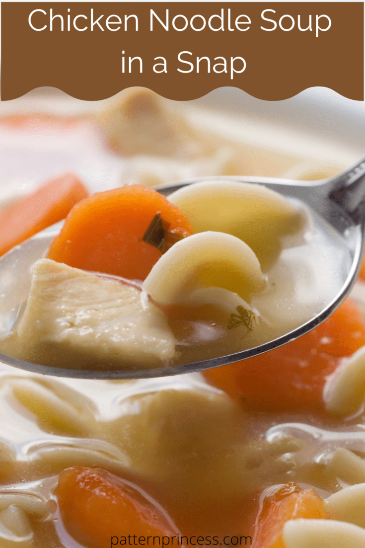 Chicken Noodle Soup in a Snap - Pattern Princess