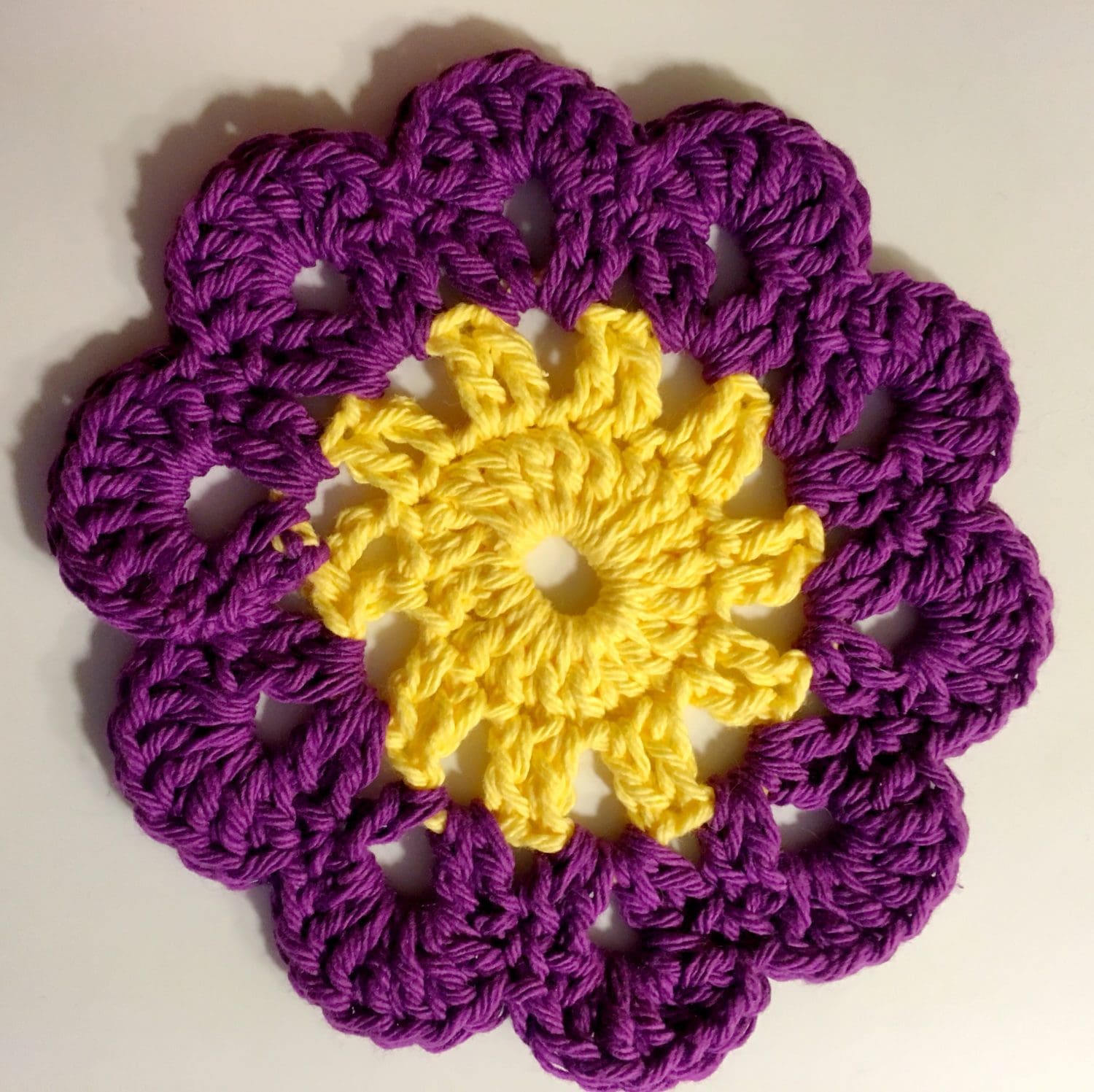 Colorful Crochet Sunshine Round Coaster Patterns - Pattern Princess