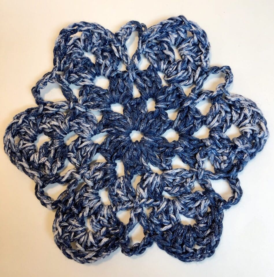 Crochet Simple Snowflake Coaster Pattern - Pattern Princess