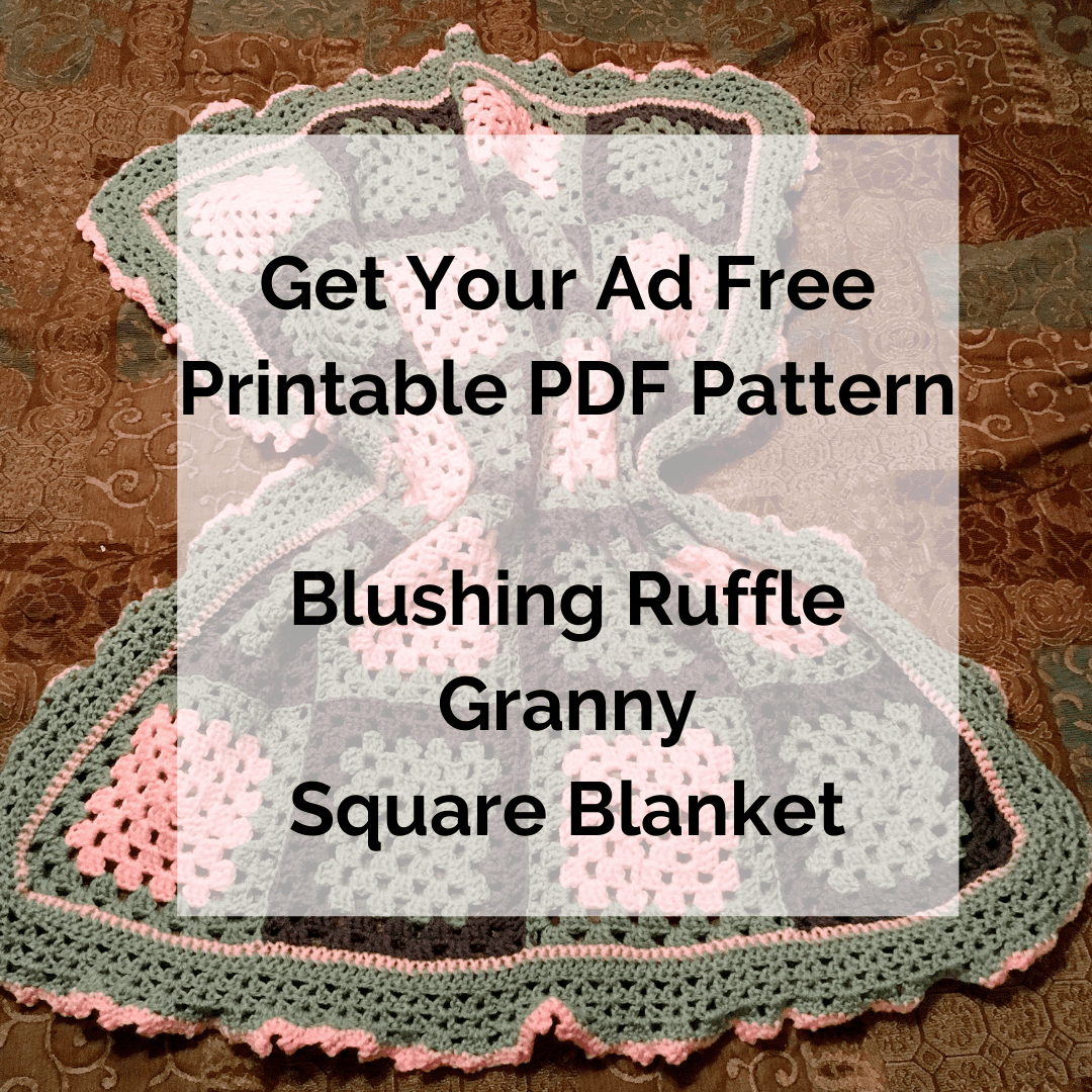 Blushing Ruffle Granny Square Blanket - Pattern Princess