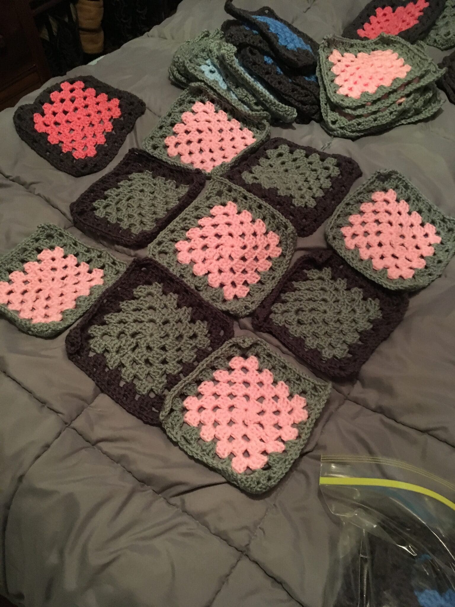 Blushing Ruffle Granny Square Blanket - Pattern Princess
