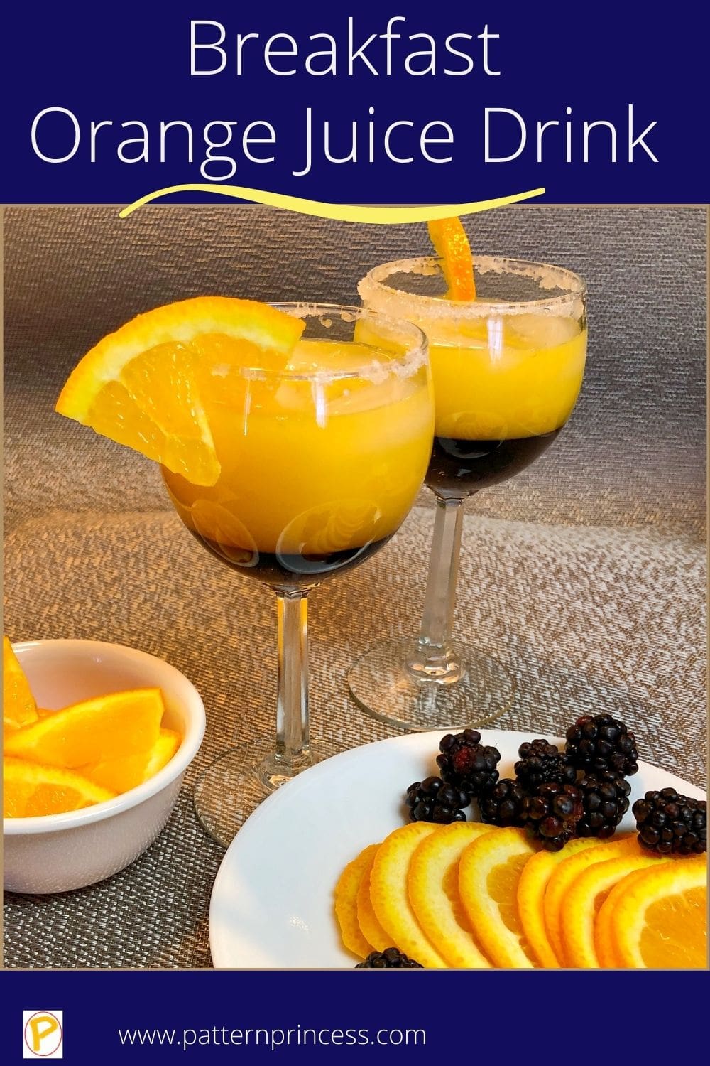 Breakfast Orange Juice Drink - Pattern Princess