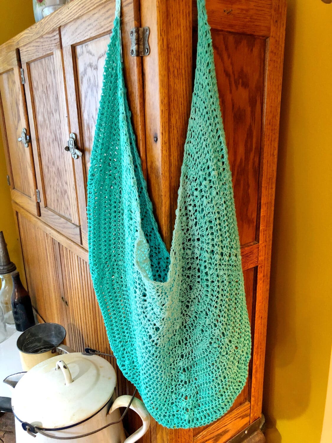 Large Crochet Mesh Market Bag - Pattern Princess