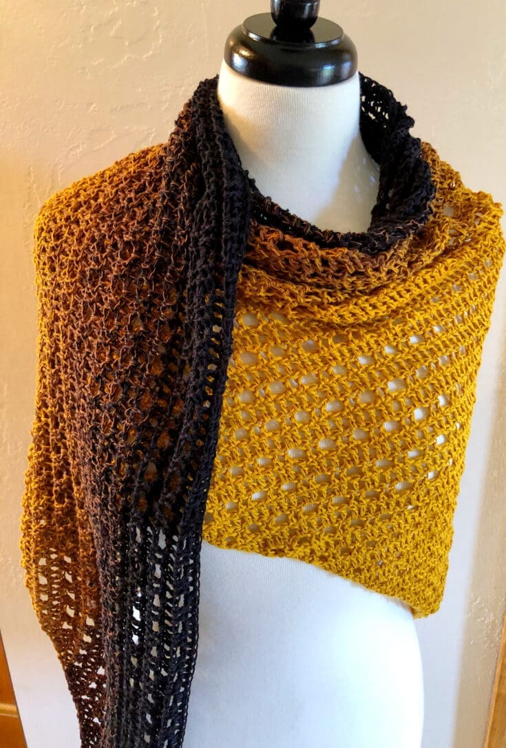 Fall Triangle Shawl Pattern for Beginners - Pattern Princess