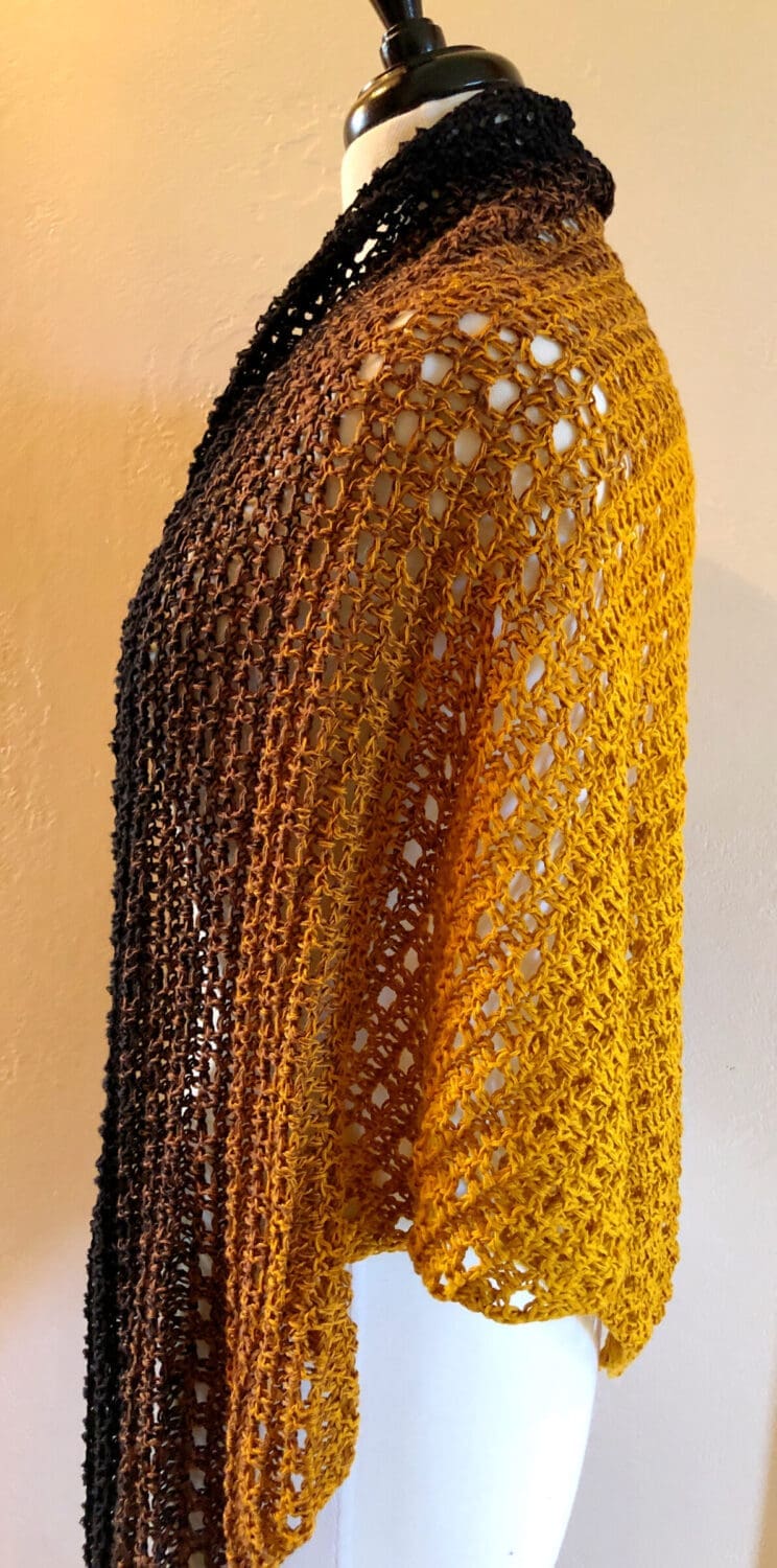 Fall Triangle Shawl Pattern for Beginners - Pattern Princess