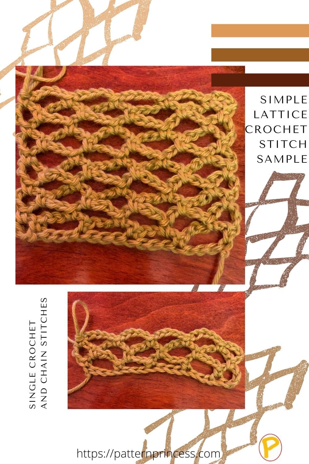How to Crochet the Lattice Stitch Tutorial - Pattern Princess