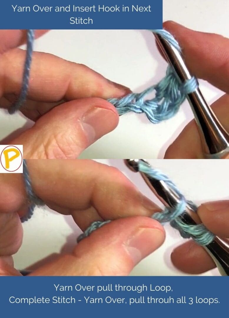 How to Work Half Double Crochet Stitch (HDC) Tutorial - Pattern Princess