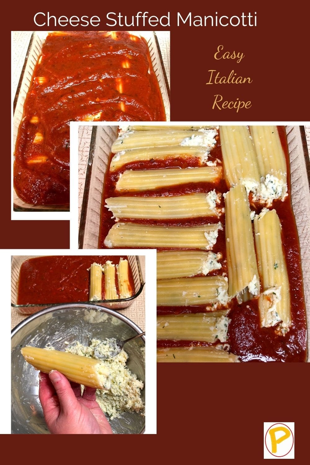 Easy Baked Cheese Manicotti Recipe - Pattern Princess