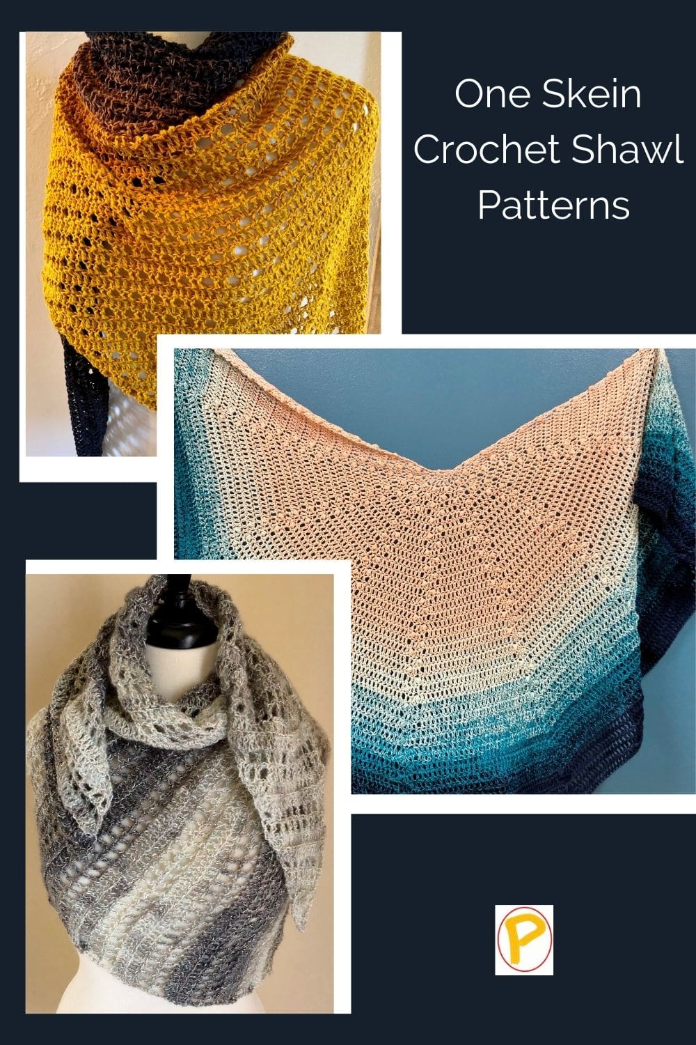 14 One Ball Shawl Free Crochet Pattern Collection - Pattern Princess