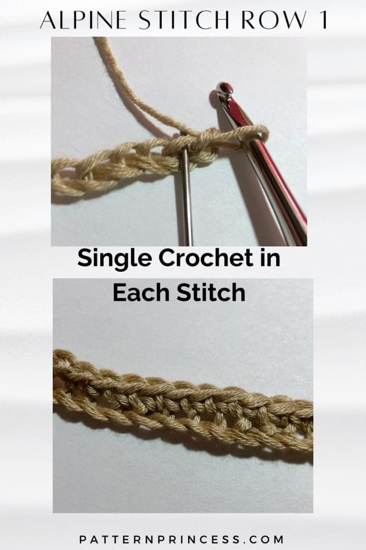 How to Crochet Alpine Stitch Tutorial - Pattern Princess
