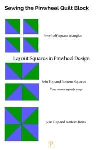 How to Make a Pinwheel Quilt Block - Pattern Princess