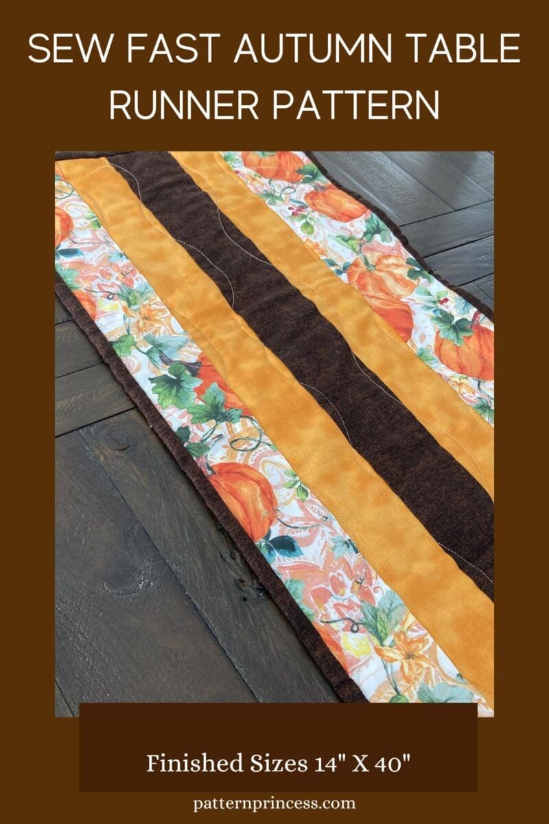 Sew Fast Autumn Table Runner Pattern - Pattern Princess Sew Fast Autumn Table Runner Pattern - Pattern Princess
