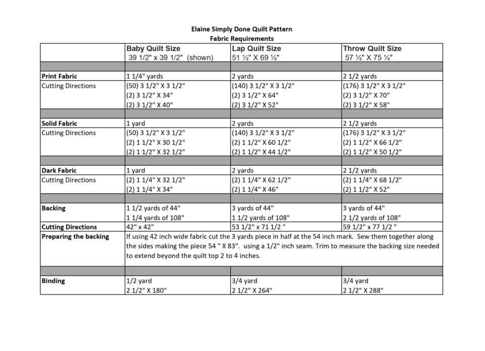 Elaine Simply Done Quilt Pattern - Pattern Princess