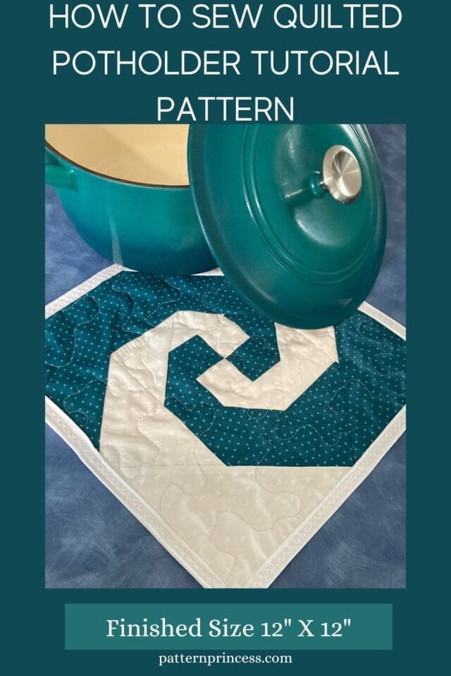 How to Sew Quilted Potholder Tutorial Pattern - Pattern Princess