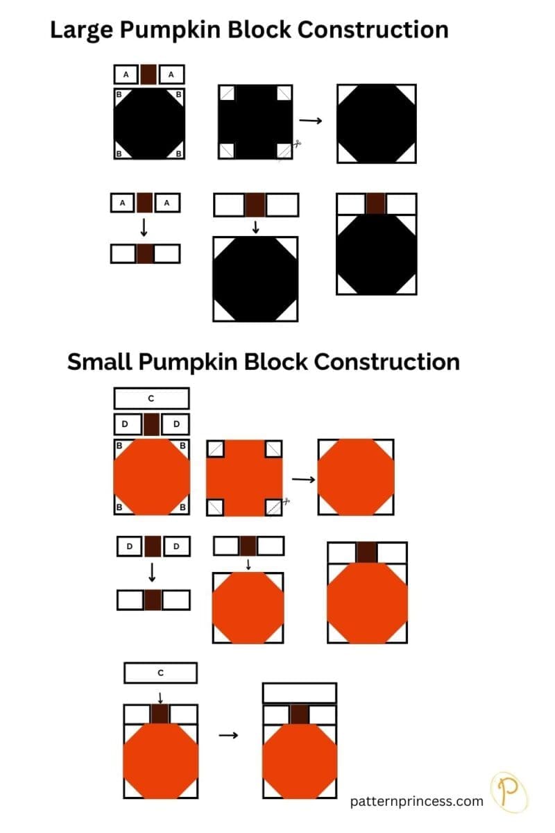 Plaid Pumpkins Table Runner Easy Quilt Pattern - Pattern Princess