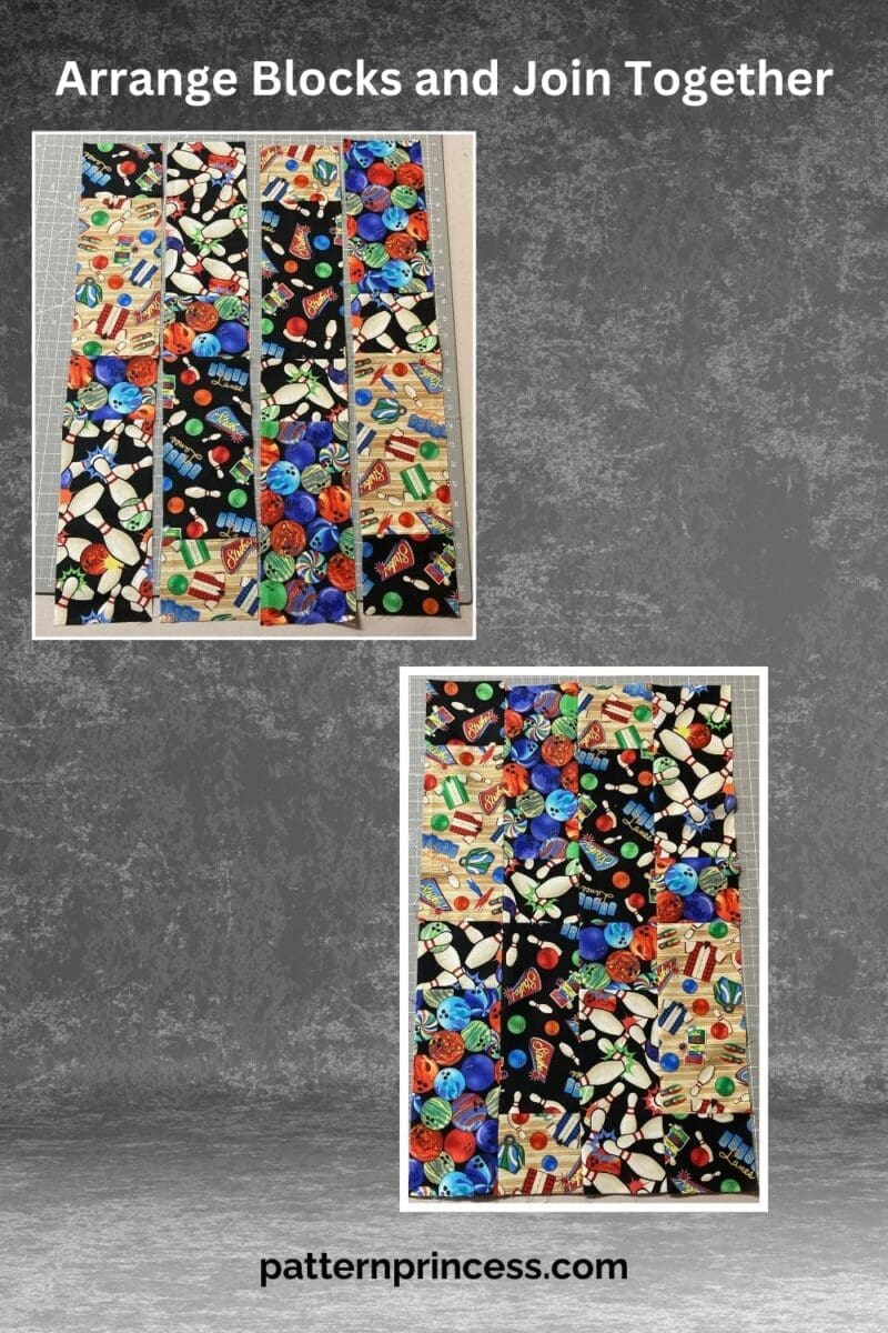 Bowling Lane and Strikes Table Runner Pattern - Pattern Princess