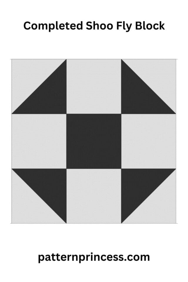 How to Make a Shoo Fly Quilt Block Tutorial 3 Sizes - Pattern Princess