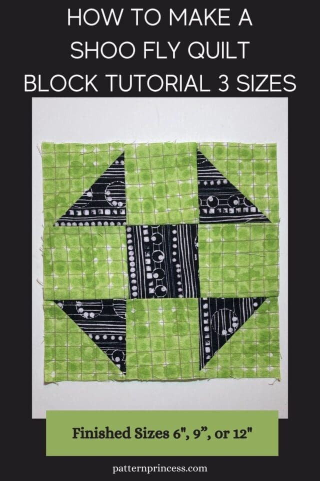 How to Make a Shoo Fly Quilt Block Tutorial 3 Sizes - Pattern Princess