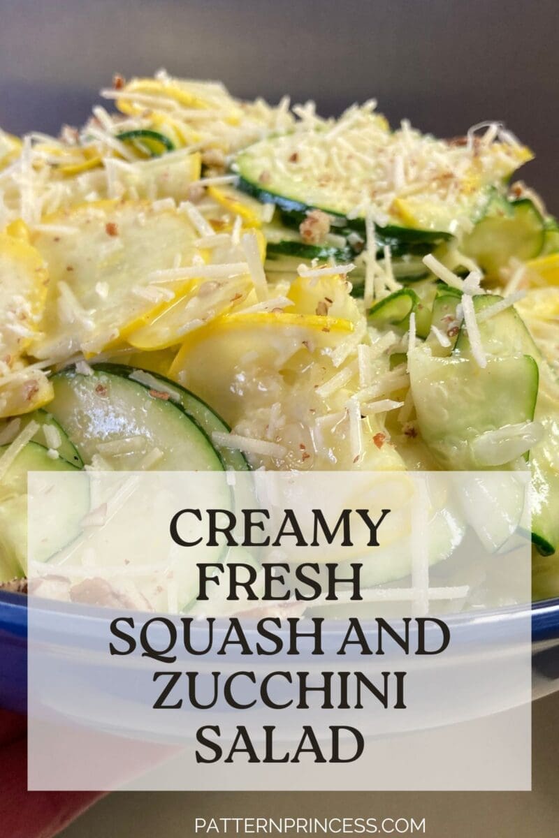 Creamy Fresh Squash and Zucchini Salad - Pattern Princess