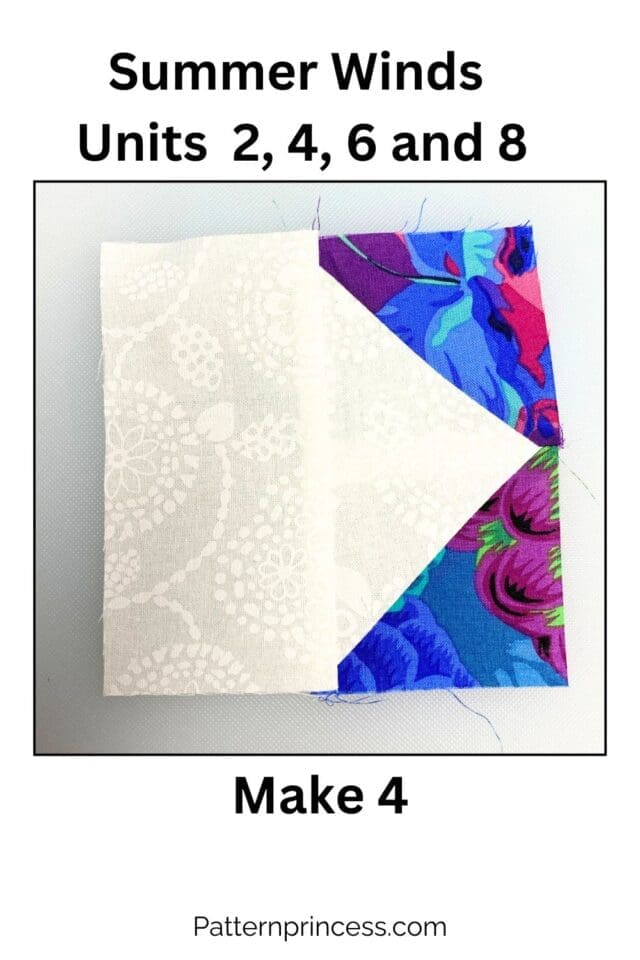 Summer Winds Variation Nine Patch Quilt Block Pattern - Pattern Princess