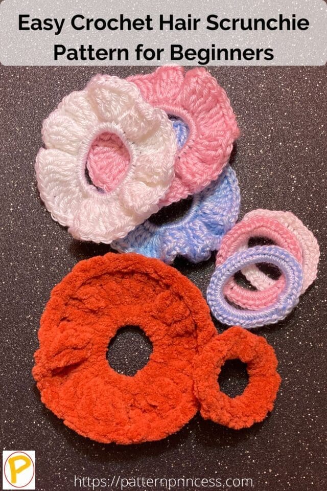 Easy Crochet Hair Scrunchie Pattern for Beginners - Pattern Princess