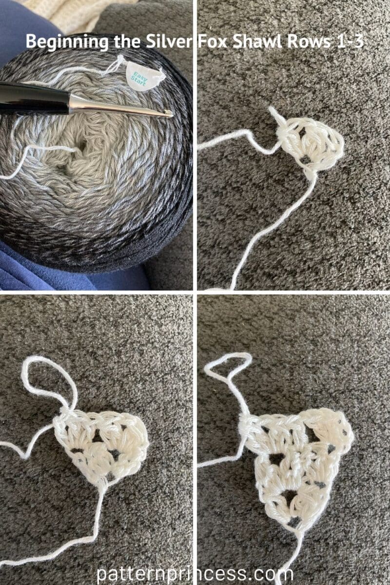 Stylish Silver Fox Boomerang Shawl Crochet Pattern - Pattern Princess