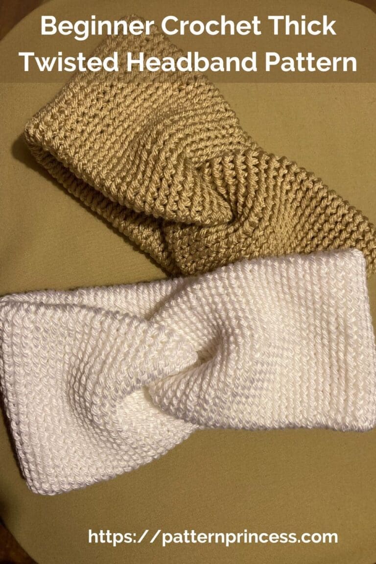 Beginner Crochet Thick Twisted Headband Pattern - Pattern Princess