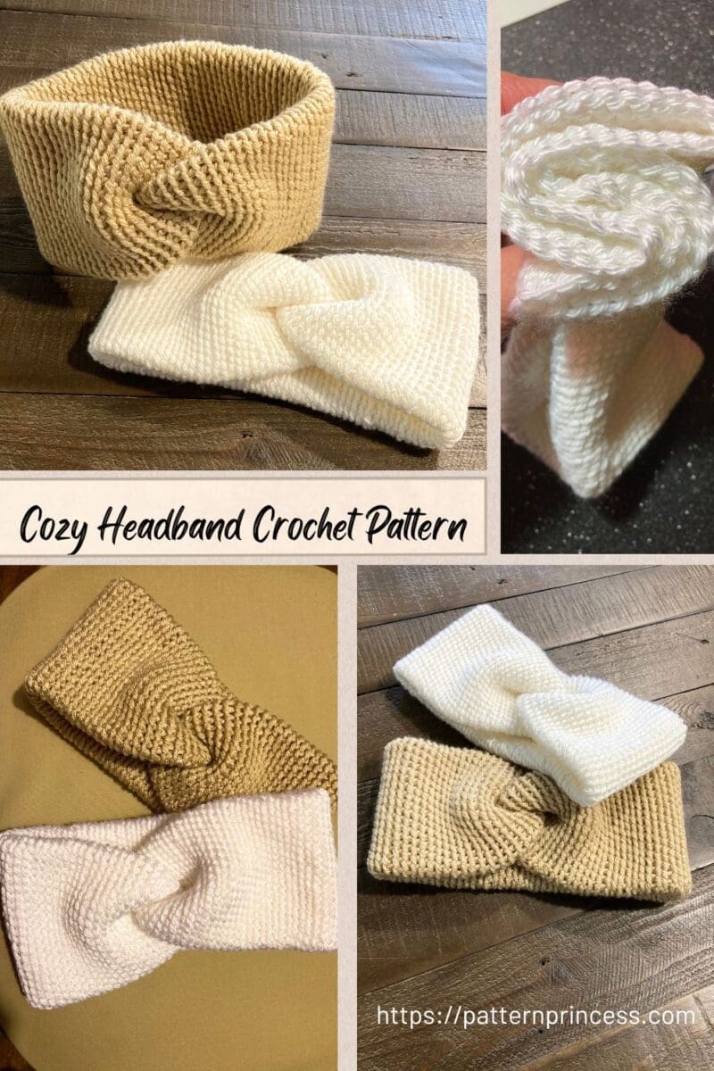 Beginner Crochet Thick Twisted Headband Pattern - Pattern Princess
