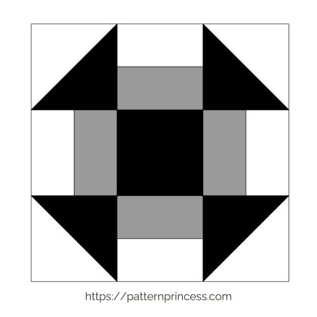 How to Make a Classic Double Monkey Wrench Quilt Block - Pattern Princess
