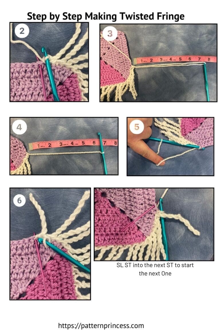 How to Make Twisted Fringe for Crochet Projects - Pattern Princess