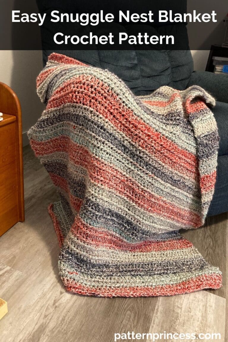 Easy Snuggle Nest Blanket Crochet Pattern - Pattern Princess