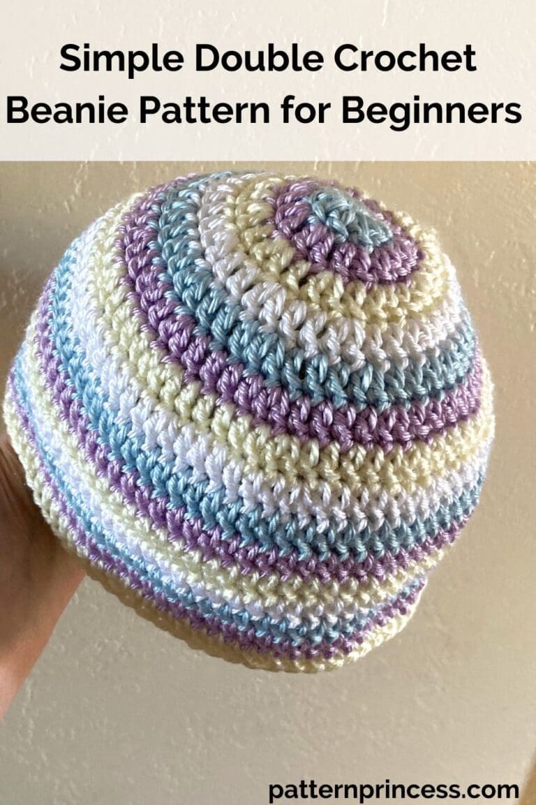 Simple Double Crochet Beanie Pattern for Beginners - Pattern Princess