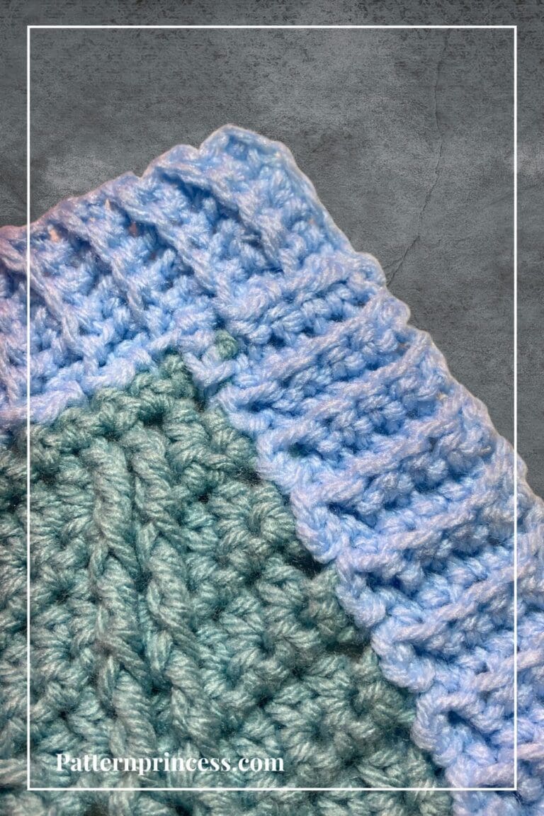 How to Crochet a Back Loop Single Crochet Ribbed Border - Pattern Princess