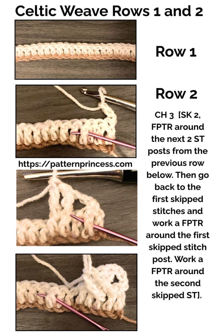 Learn How to Crochet Celtic Weave Stitch: Free Pattern - Pattern Princess