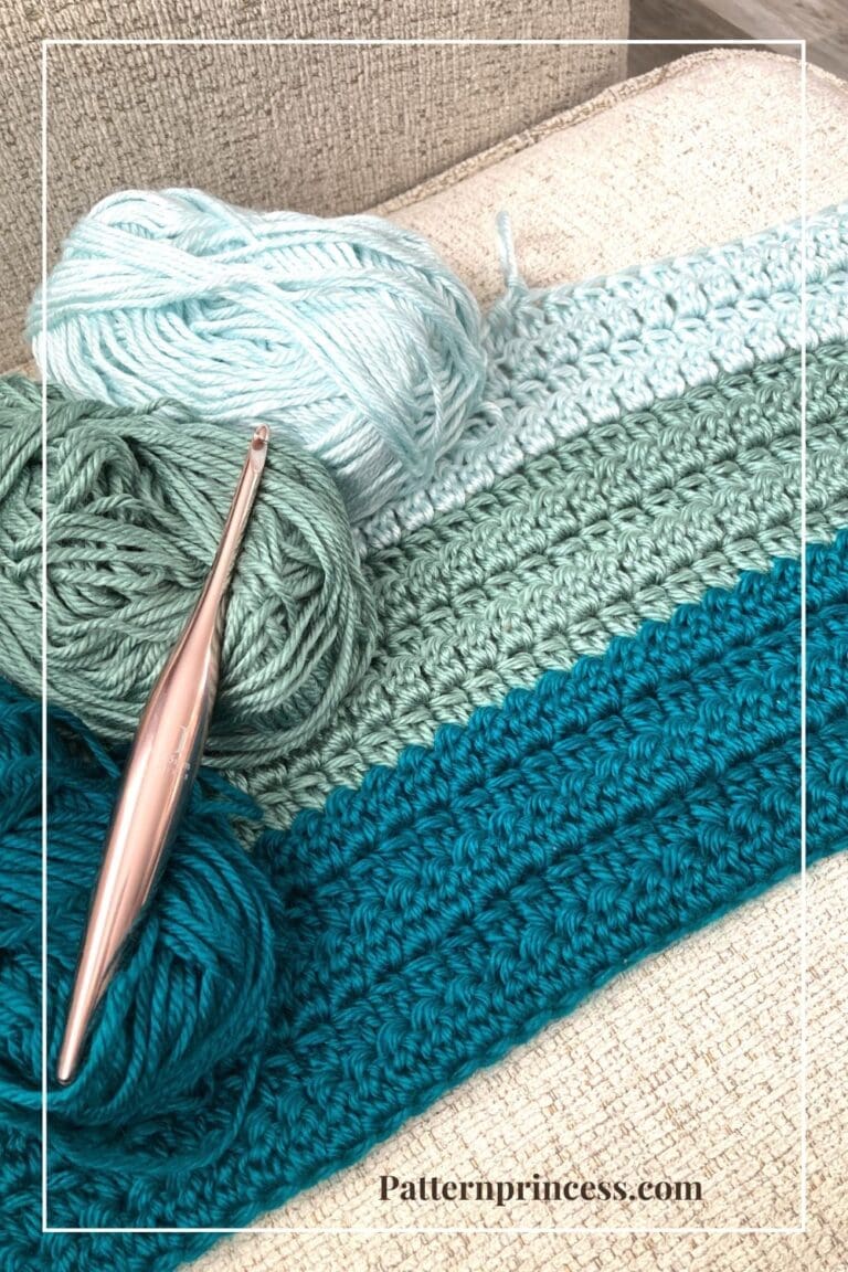 Quick & Easy Striped Baby Blanket Crochet Pattern - Pattern Princess
