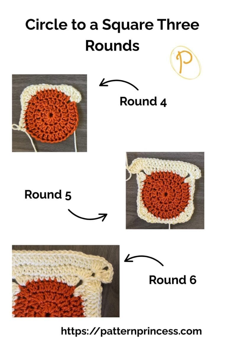 Turn a Circle into Square Easy Crochet Tutorial - Pattern Princess