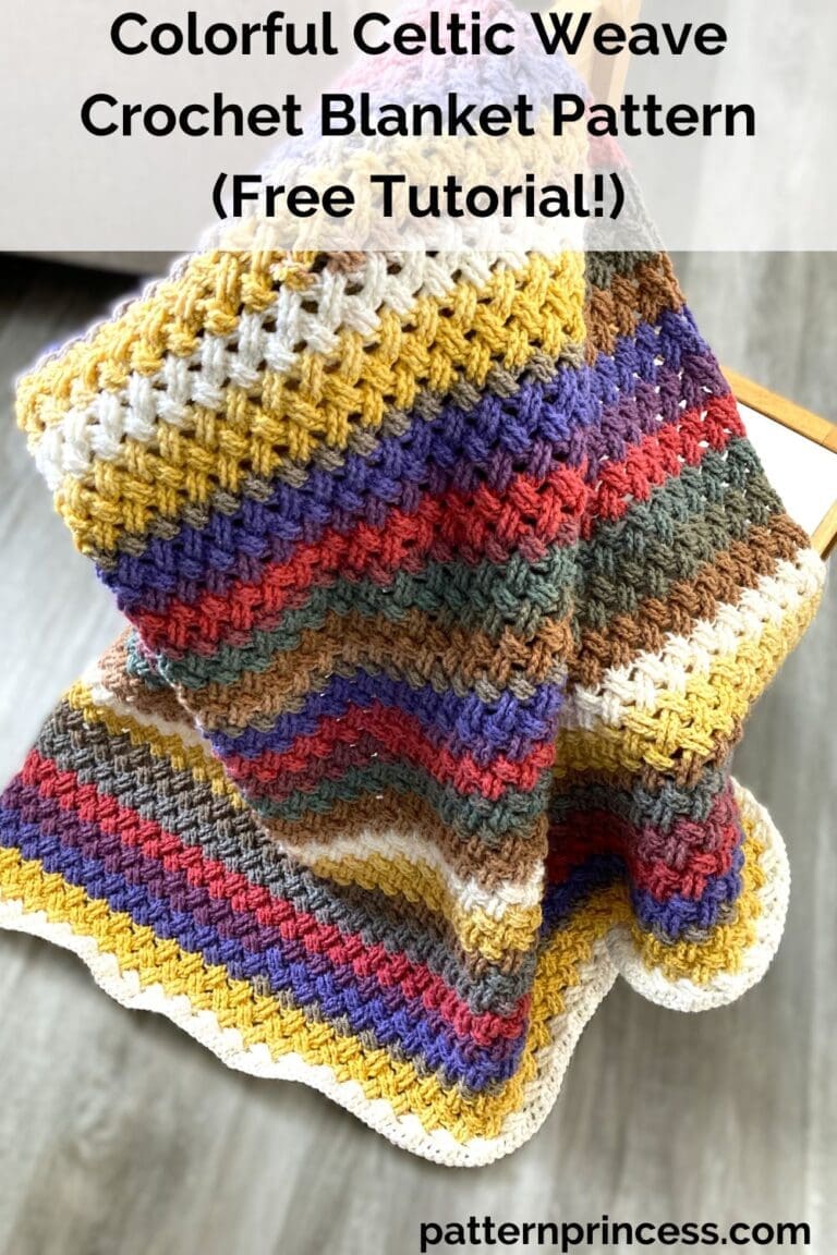 Colorful Celtic Weave Crochet Blanket Pattern (Free Tutorial ...