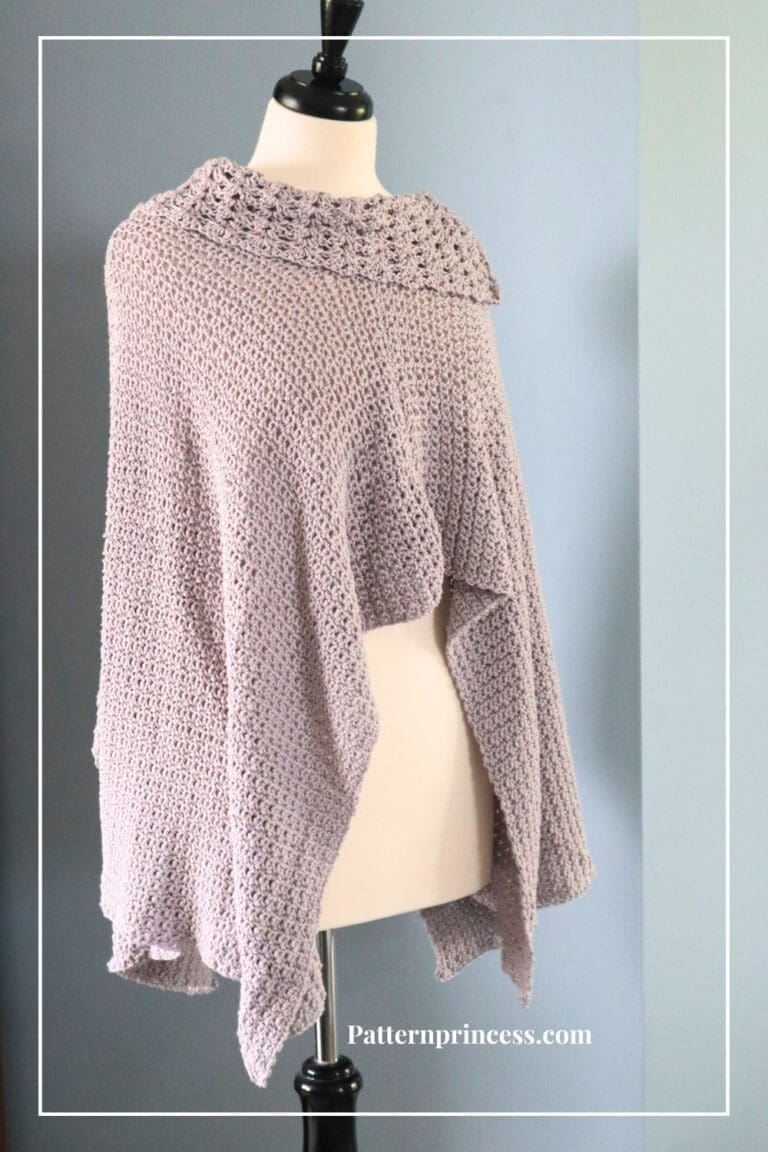 Pebble Path Crochet Poncho: Simple Two Rectangle Design - Pattern Princess