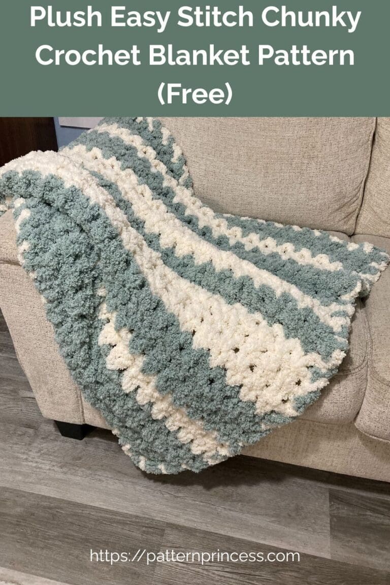 Plush Easy Stitch Chunky Crochet Blanket Pattern (Free) - Pattern Princess