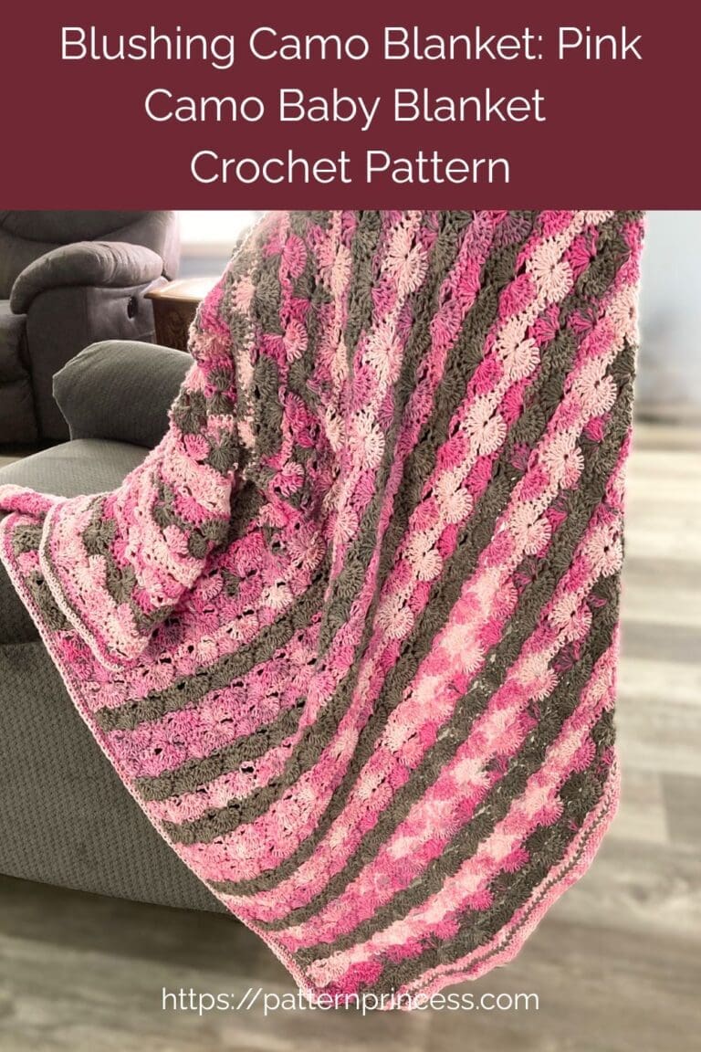 Blushing Camo Blanket: Pink Camo Baby Blanket Crochet Pattern - Pattern ...