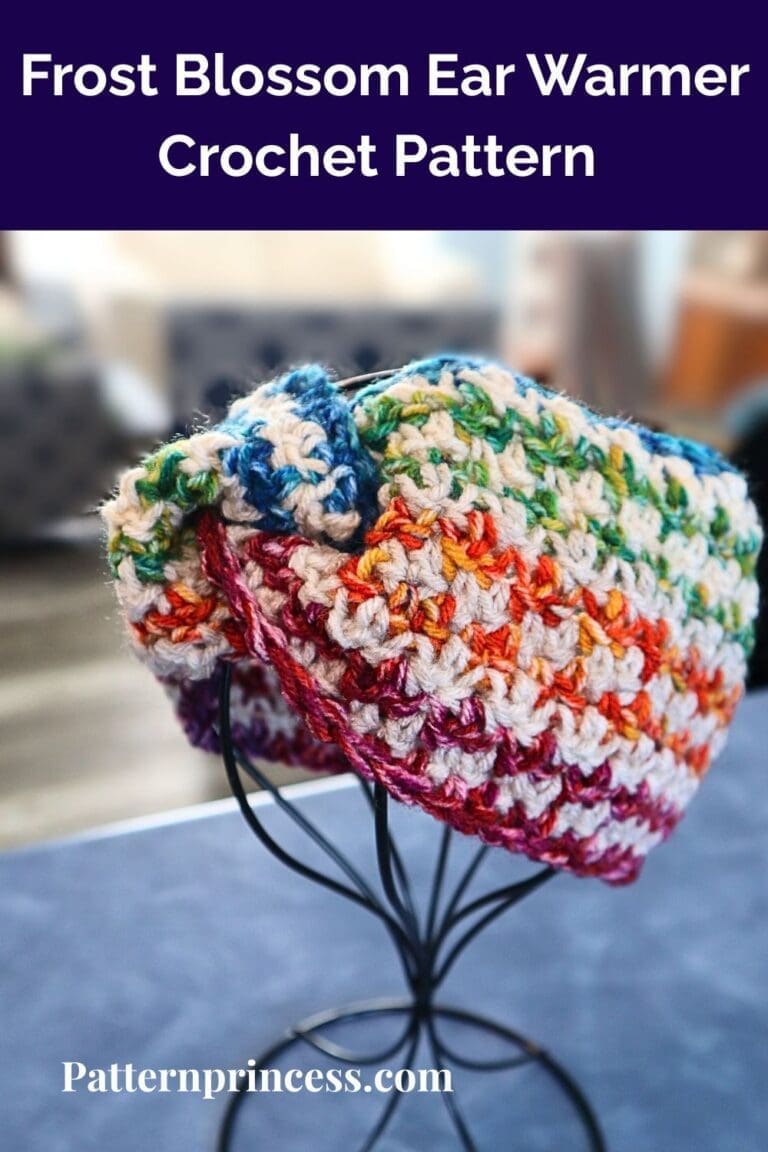Frost Blossom Ear Warmer Crochet Pattern - Pattern Princess