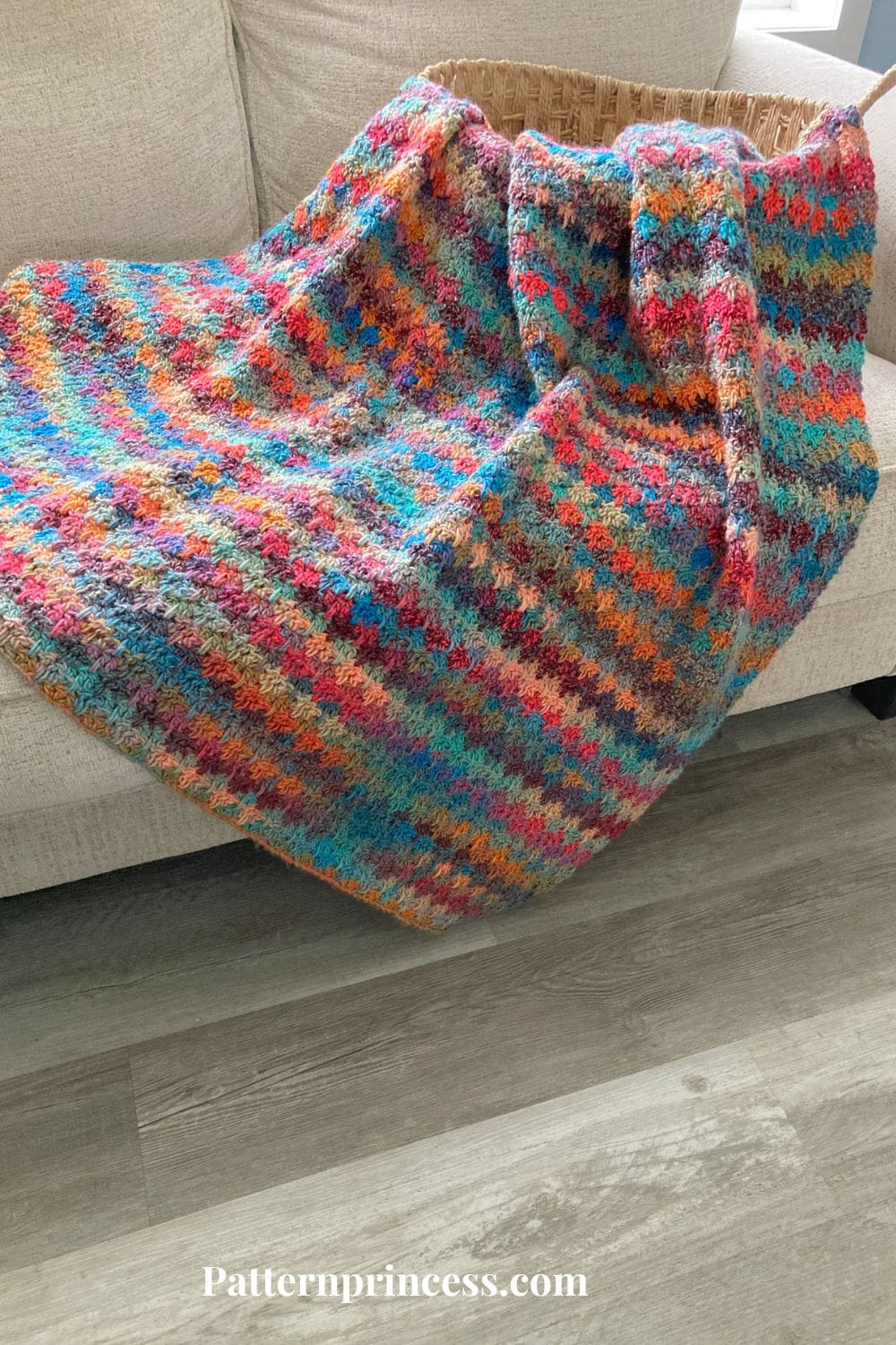 Painted Pathways Throw Blanket Crochet Pattern - Pattern Princess